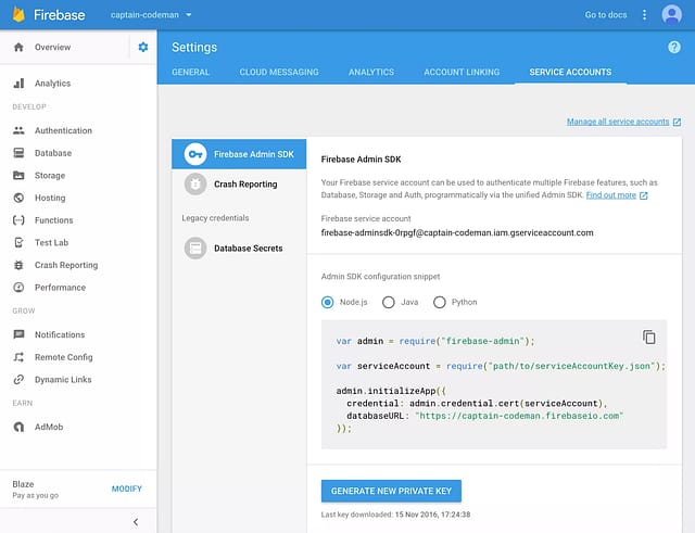 Access Firebase Database And Authenticated User Accounts Using Go Captain Codeman