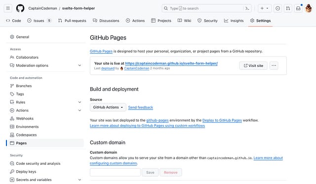 Deploy a SvelteKit App to GitHub Pages | Captain Codeman Deploy a SvelteKit App to GitHub Pages | Captain Codeman