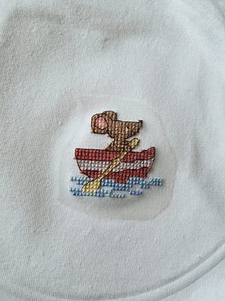 Stitching onto a Garment using Water Soluble Canvas | Thread Bare